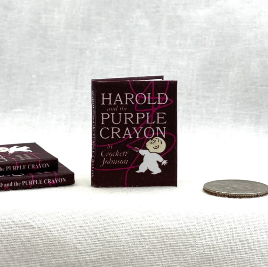 1:6 Scale HAROLD AND THE PURPLE CRAYON Miniature Illustrated Readable ...