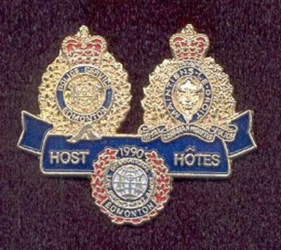 Old Joint Agency Hosts RCMP & Edmonton Police Twin Badge Crests Cop ...