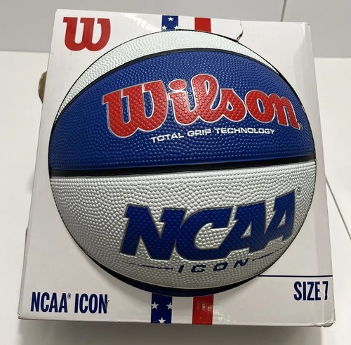 Wilson NCAA Icon Basketball Size 7 Blue And White 29.5 | eBay
