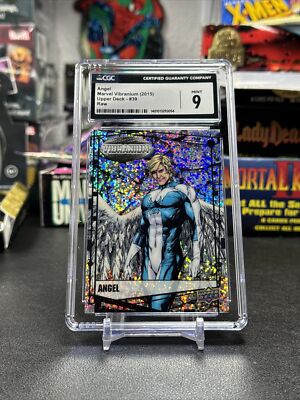 2015 Upper Deck Marvel Vibranium Raw Refractor Parallel 39 Angel CGC 9 ...