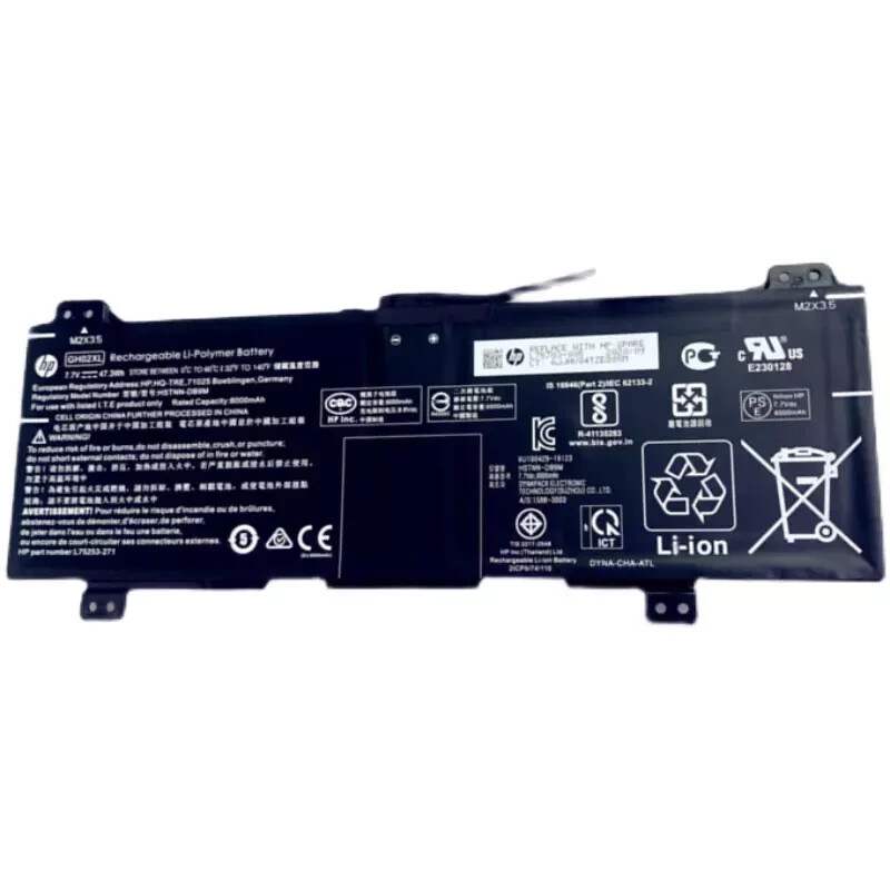 Genuine GH02XL L75253-271 Battery for HP Chromebook 11A 11 G8 14 G6 ...