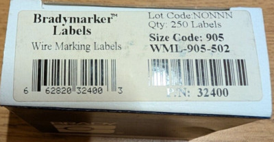 Brady marker Labels WML-905-502 250 Labels (LN66A) | eBay
