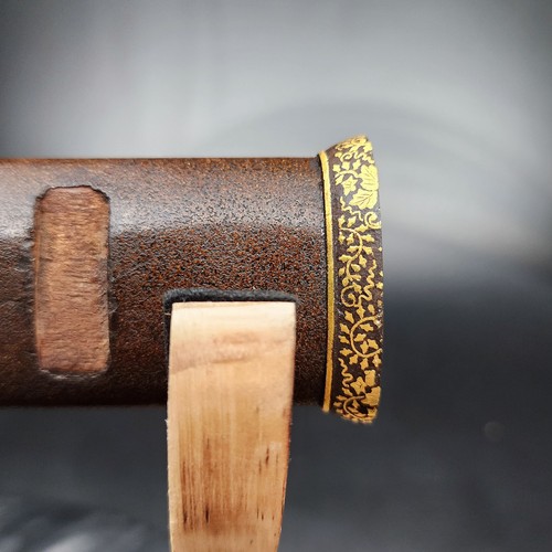 Antique gilt Japanese Shinshinto tanto Higo style aikuchi kashirae ...