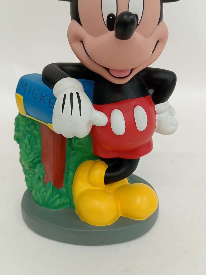 Disney Mickey Mouse Plastic Coin Money Bank Figure Vintage Eurodisney 8 ...