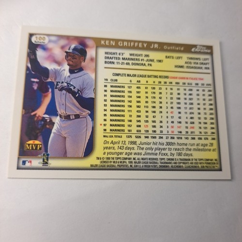 1999 Topps Chrome #100 Ken Griffey Jr. Refractor SP Rare *Read | eBay