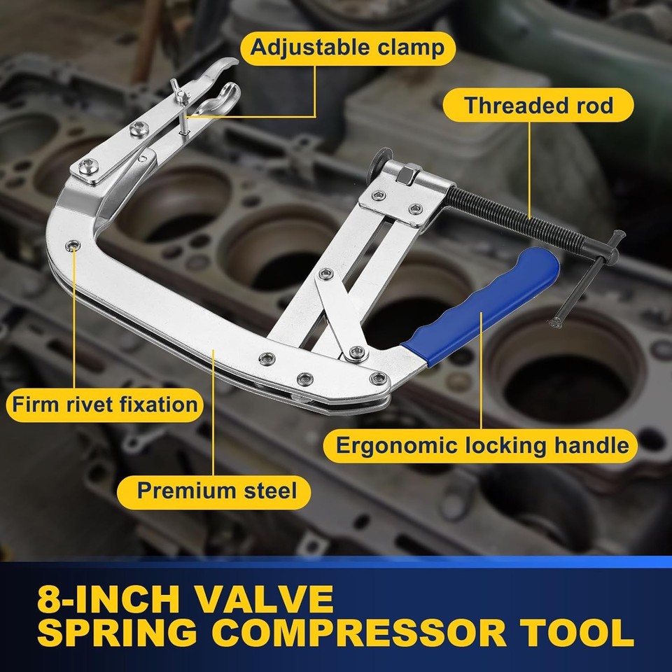 DASBET 8inch Valve Spring Compressor Tool | Automotive Engine Spring ...