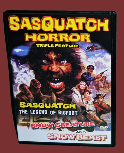 OOP SASQUATCH HORROR TRIPLE FEATURE LEGEND BIGFOOT SNOW CREATURE SNOW ...