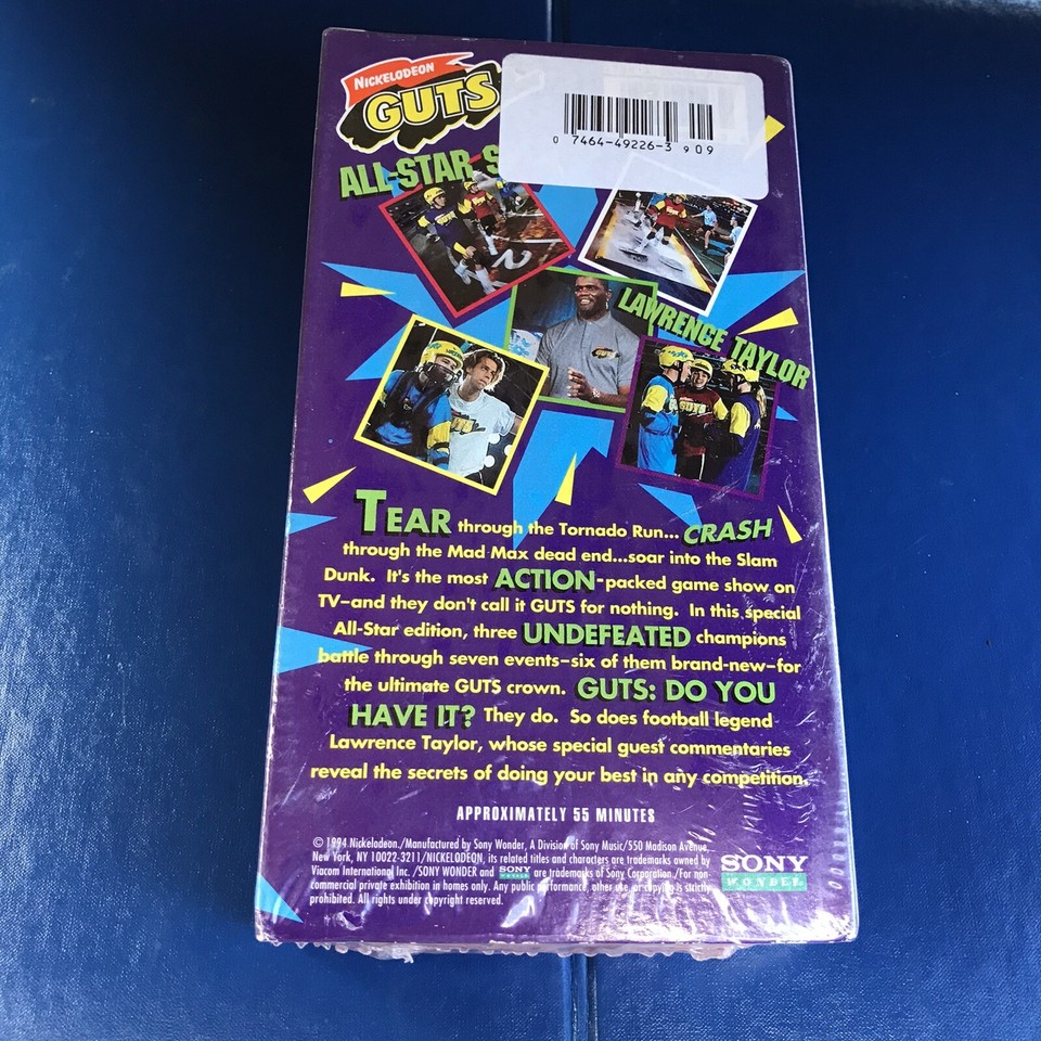 Vintage 1994 Nickelodeon GUTS All-Star Special VHS • SEALED • NEW ...