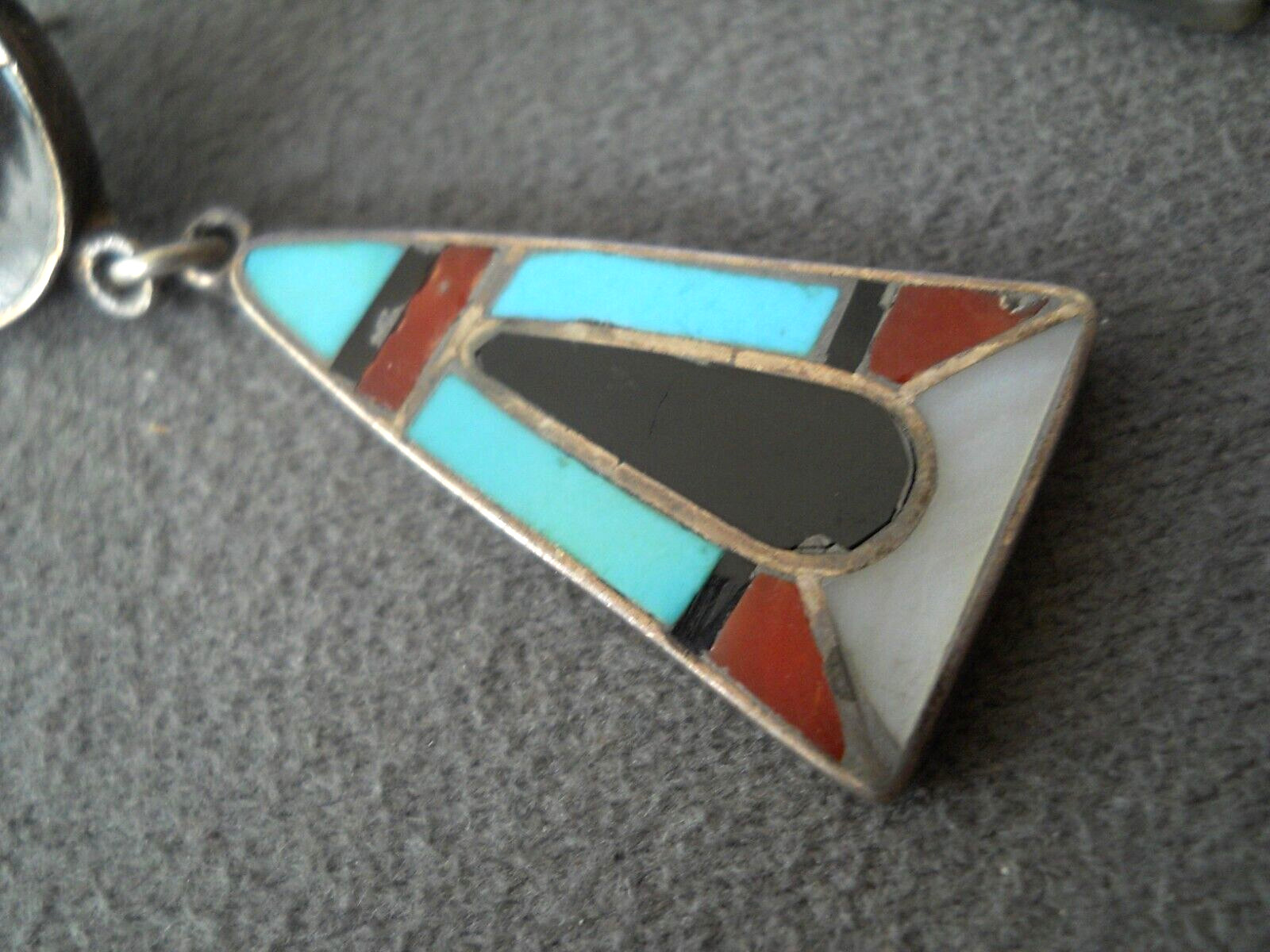 Southwestern Zuni Mosaic Multi-Stone Inlay Sterling S… - Gem