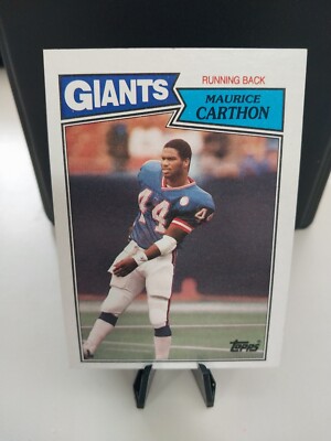 1987 Topps Maurice Carthon RC #12 New York Giants | eBay