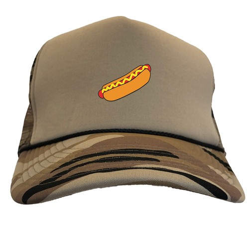 Hot Dog - Glizzy Weenie Emoticon Funny Meme Camoflauge Trucker Hat | eBay