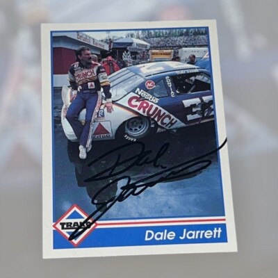 Dale Jarrett 1992 TRAKS #32 NESTLE CRUNCH PONTIAC VINTAGE signed NASCAR ...