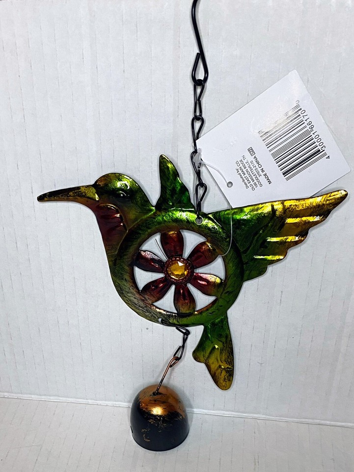Beautiful Colorful Metal Humming Bird Bell Wind Chime ~New | eBay