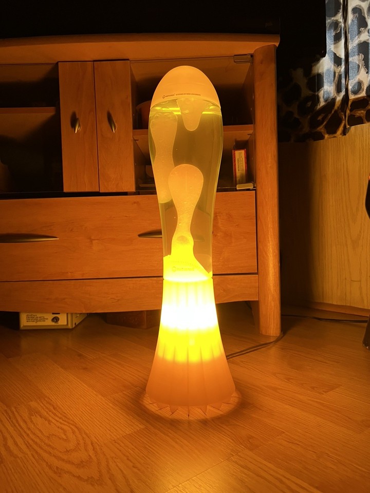 Mathmos Fluidium Lava Lamp/Vintage/Yellow/Clear GOOD USED CONDITION UK ...