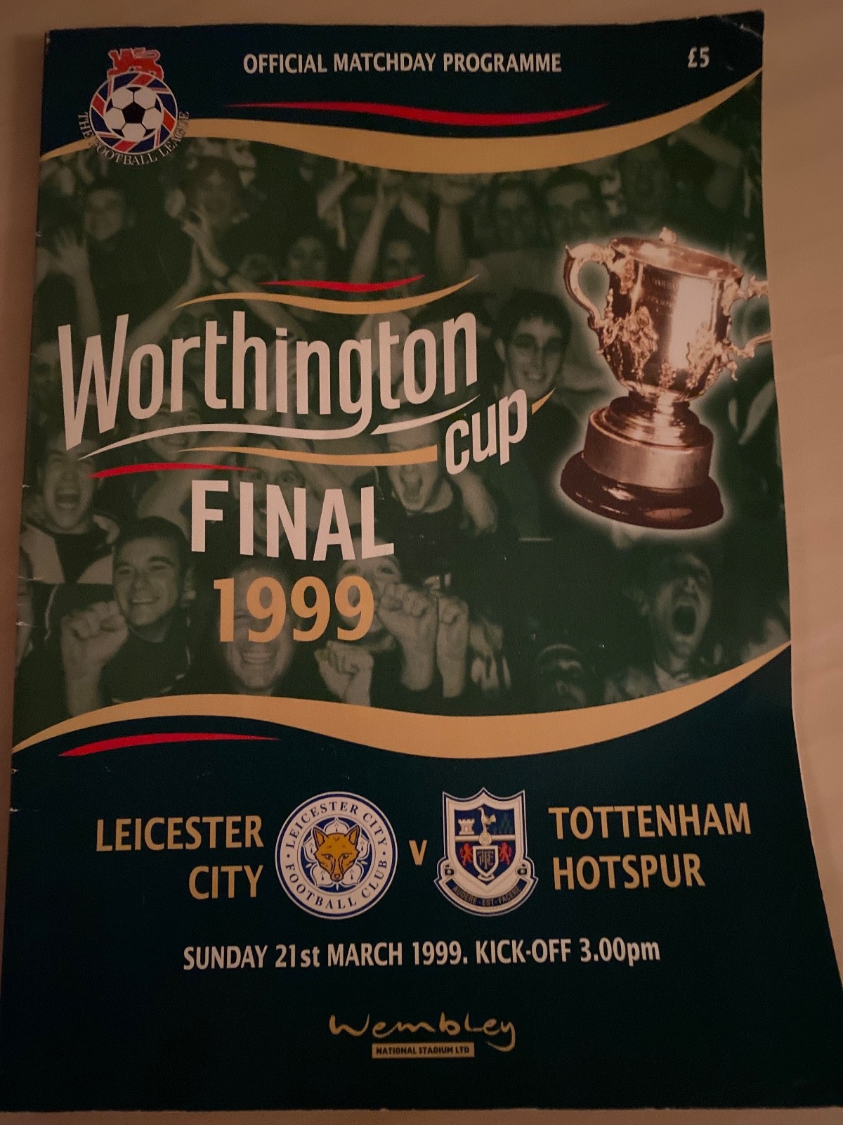 1999 Worthington League Cup Final Programme Leicester City v Tottenham ...
