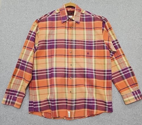 WRANGLER 20X Men's Shirt Long Sleeve Button Down Plaid Western Size XL ...