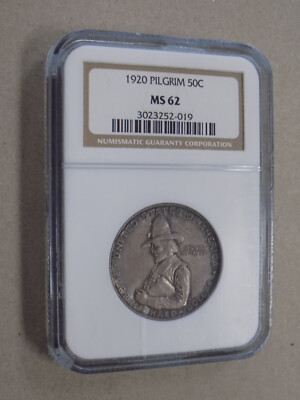 1920 50C Pilgrim Silver Commemorative Half Dollar NGC MS62 | eBay