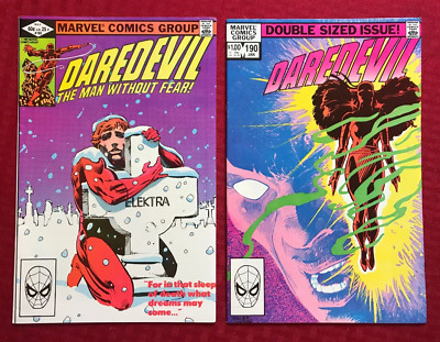 Daredevil lot #182 FN/VF, #190 VF+ 1982 Marvel | eBay