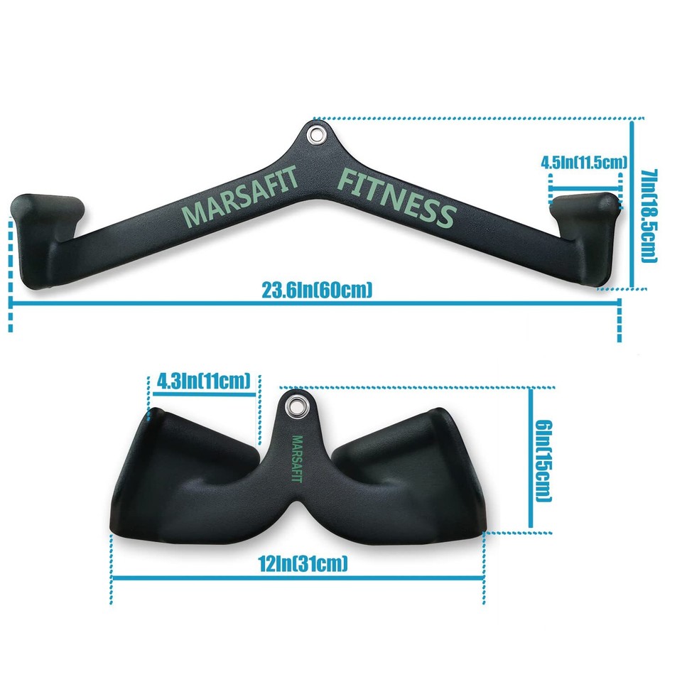Home Gym Fitness Rowing T-bar V-bar Pulley Cable Machine Attachments ...