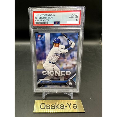 PSA 10 Shohei Ohtani 2023 Topps Now Signed 1st Dodgers Card OS21 Gem Mint | eBay