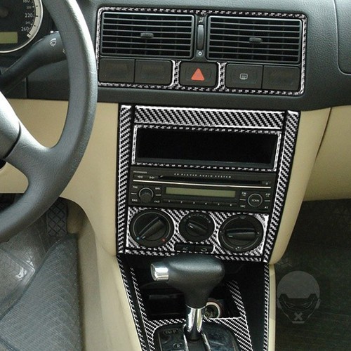 10x Carbon Fiber Central Console Cover Trim For VW Golf 4 GTI Jetta MK4 ...