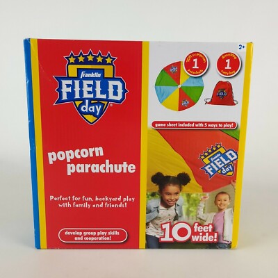 Ryans World 10ft Popcorn Parachute Game Toy Franklin Sports 8 Handles ...