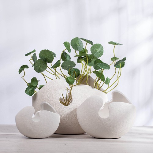 Eggshell Shape Ceramic Vase for Home Office Décor | eBay UK