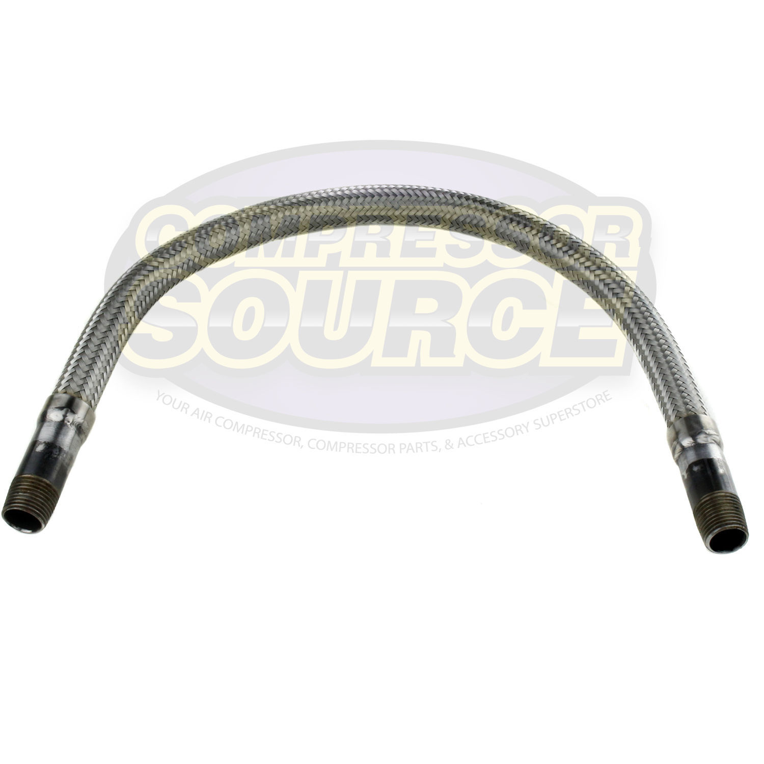 1/2" x 24" Stainless Steel Compressed Air Line Metal Flex Hose ...