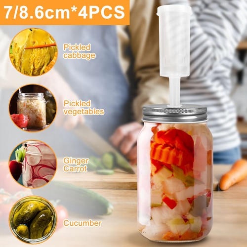 4Pcs Jar Fermenting Lids Kit Plastic Jar Fermenter Caps Airtight Jar ...