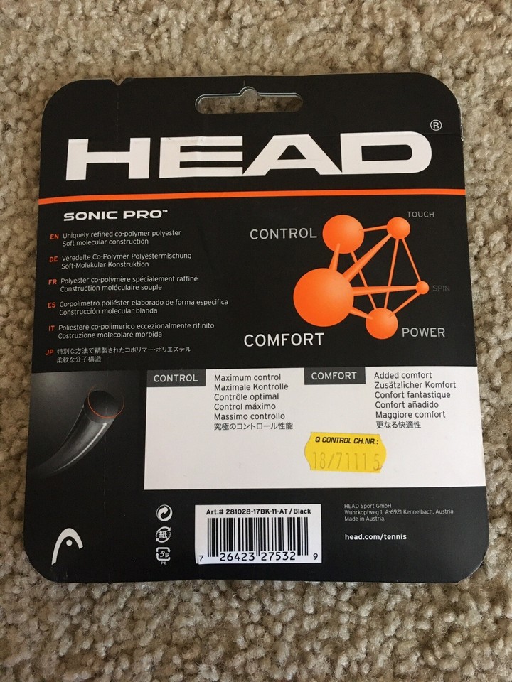 HEAD Sonic Pro Tennis Black Strings | eBay