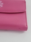 VTG BUXTON PINK CARDEX GENUINE LEATHER SMALL WALLET SNAP FRONT ZIP BACK ...