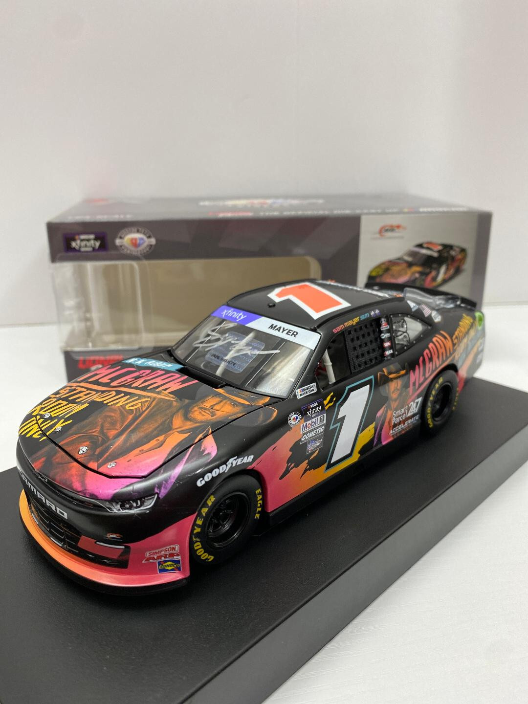 SIGNED NASCAR 2023 SAM MAYER #1 TIM MCGRAW SRO XFINITY 1/24 CAR ...