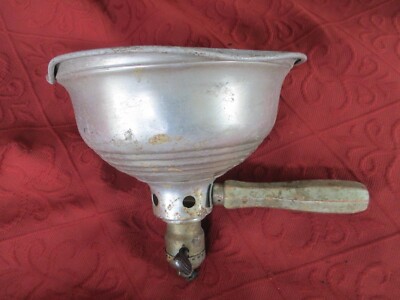 Vintage Trouble Light Industrial Wood Handle Spun Aluminum Lamp C48 | eBay