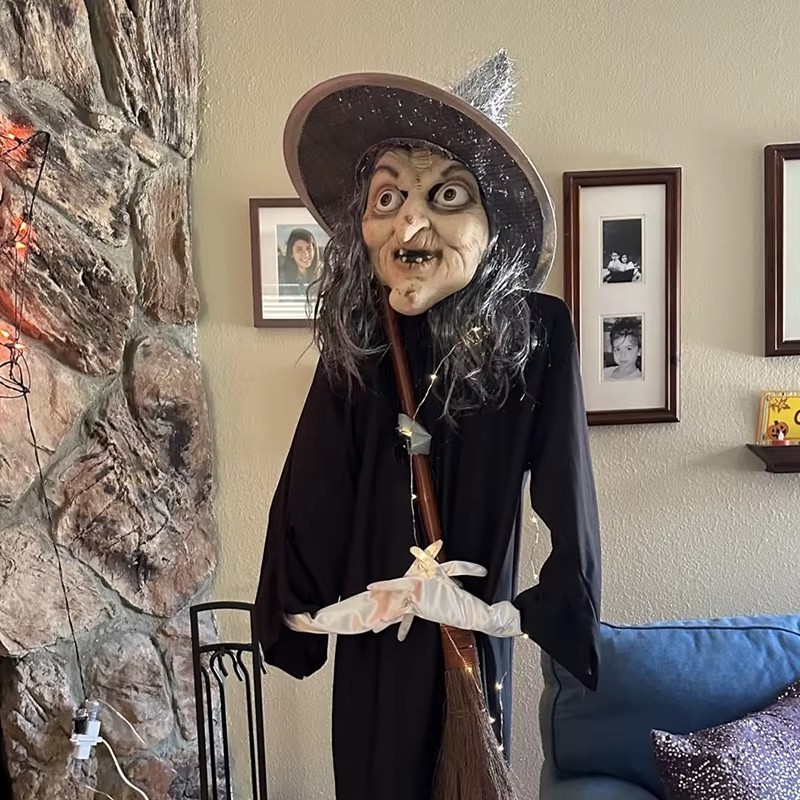 Halloween Horror Scary Witch Old Lady Evil Latex Mask w/Wigs Cosplay ...