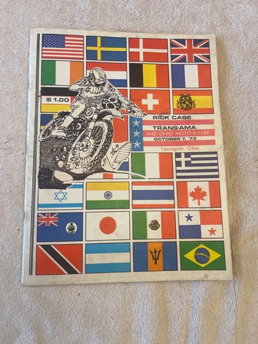 RARE 1973 RICK CASE TRANS AMA MID OHIO MOTO X PARK PROGRAM ORIGINAL | eBay
