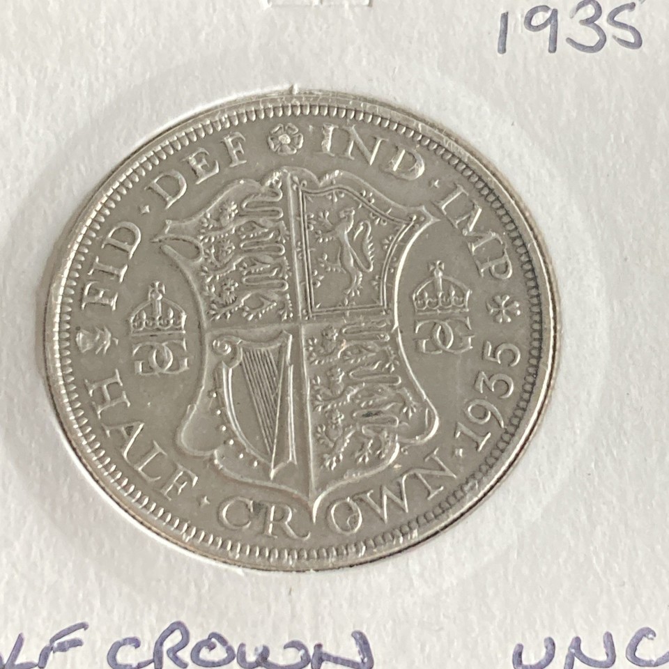 Great Britain Halfcrown 1935 - King George V - 0.50 Silver uncirculated ...