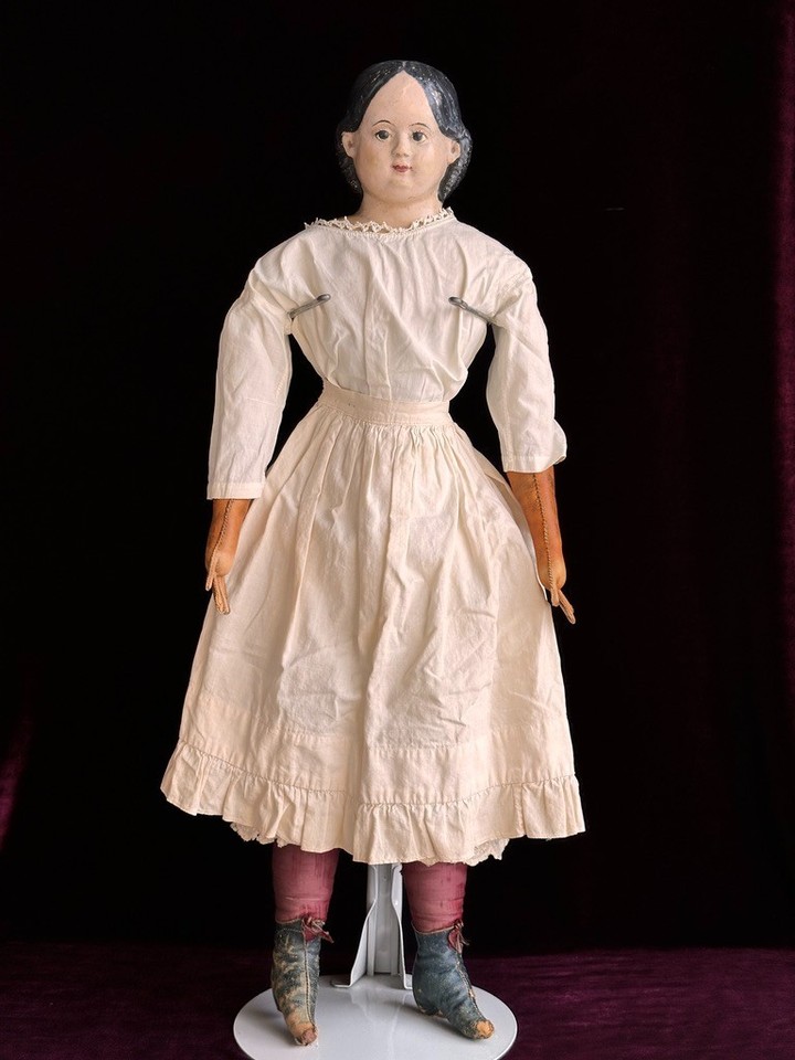 Antique American 26” Greiner Papier Mache Exposed Ears Doll | eBay