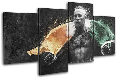 Conor McGregor UFC MMA Irish Flag Sports MULTI CANVAS WALL ART Picture ...