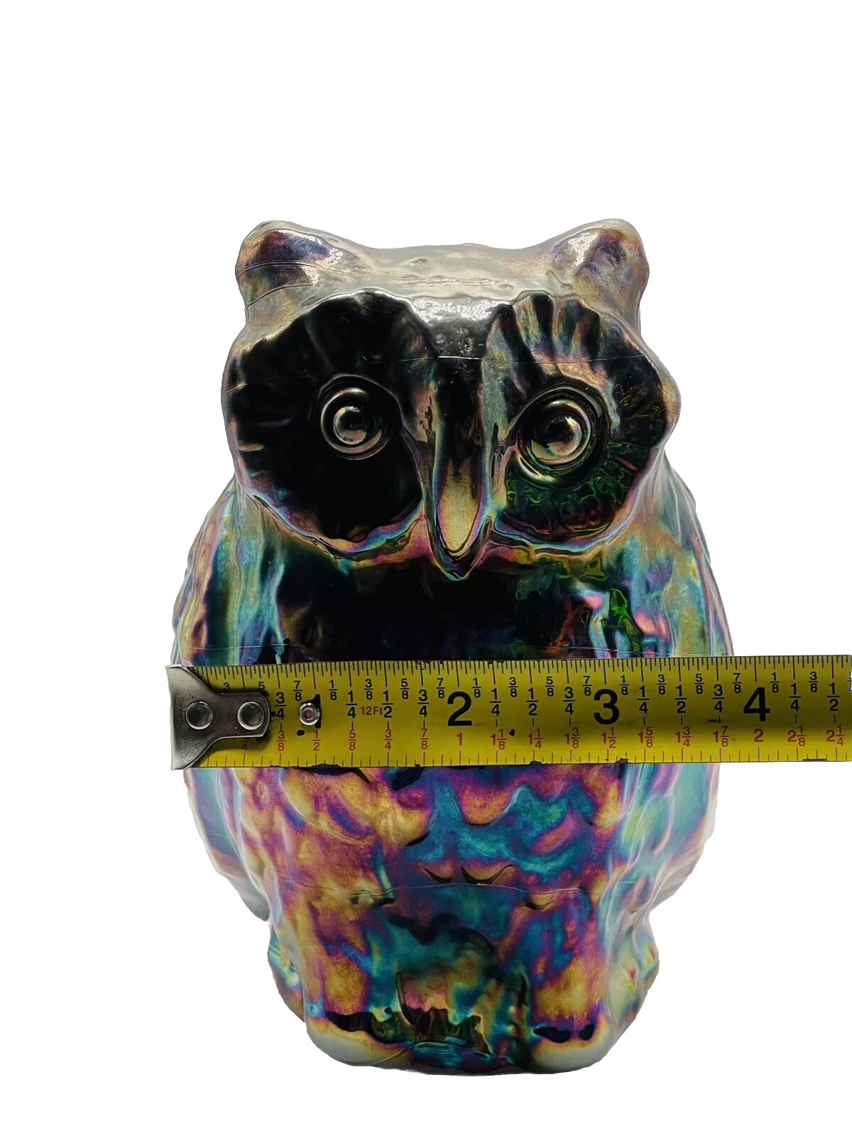Fenton Owl Amythest Carnival Glass Iridescent Statue Figurine 6 1/2" | eBay
