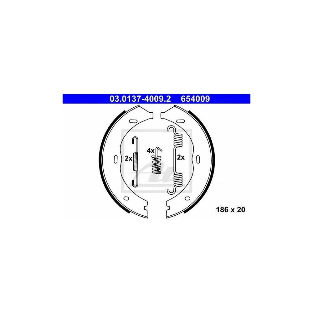 ATE Bremsbacken + Nachsteller für MERCEDES VIANO VITO W447 W639 OE ...