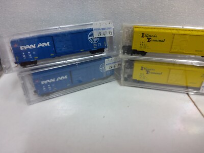 N SCALE MICRO TRAINS 50 ft. BOX CARS X 4 | eBay