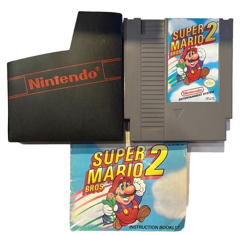 Super Mario Bros. 2 Cartridge W/ Manual & Dust Cover Tested Works ...