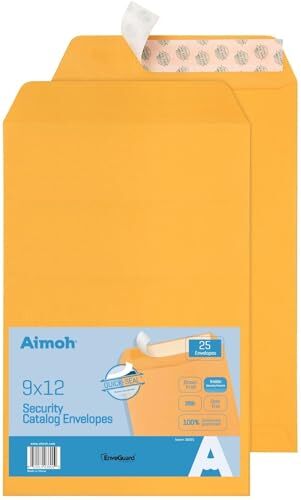 9 X 12 Self-Seal Brown Kraft Catalog Envelopes - 28lb - 9x12 inch ...