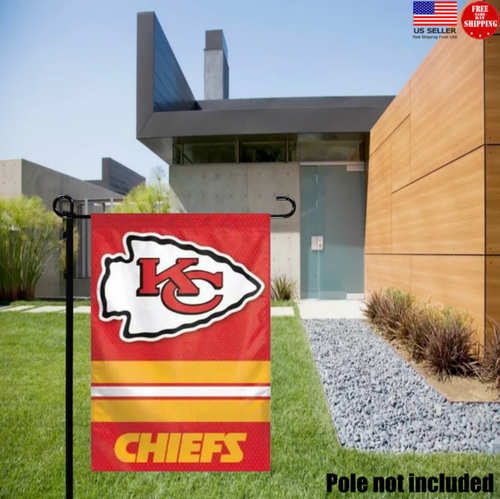 Kansas City Chiefs Double Garden Flag Outdoor Yard Patrick Mahomes | eBay