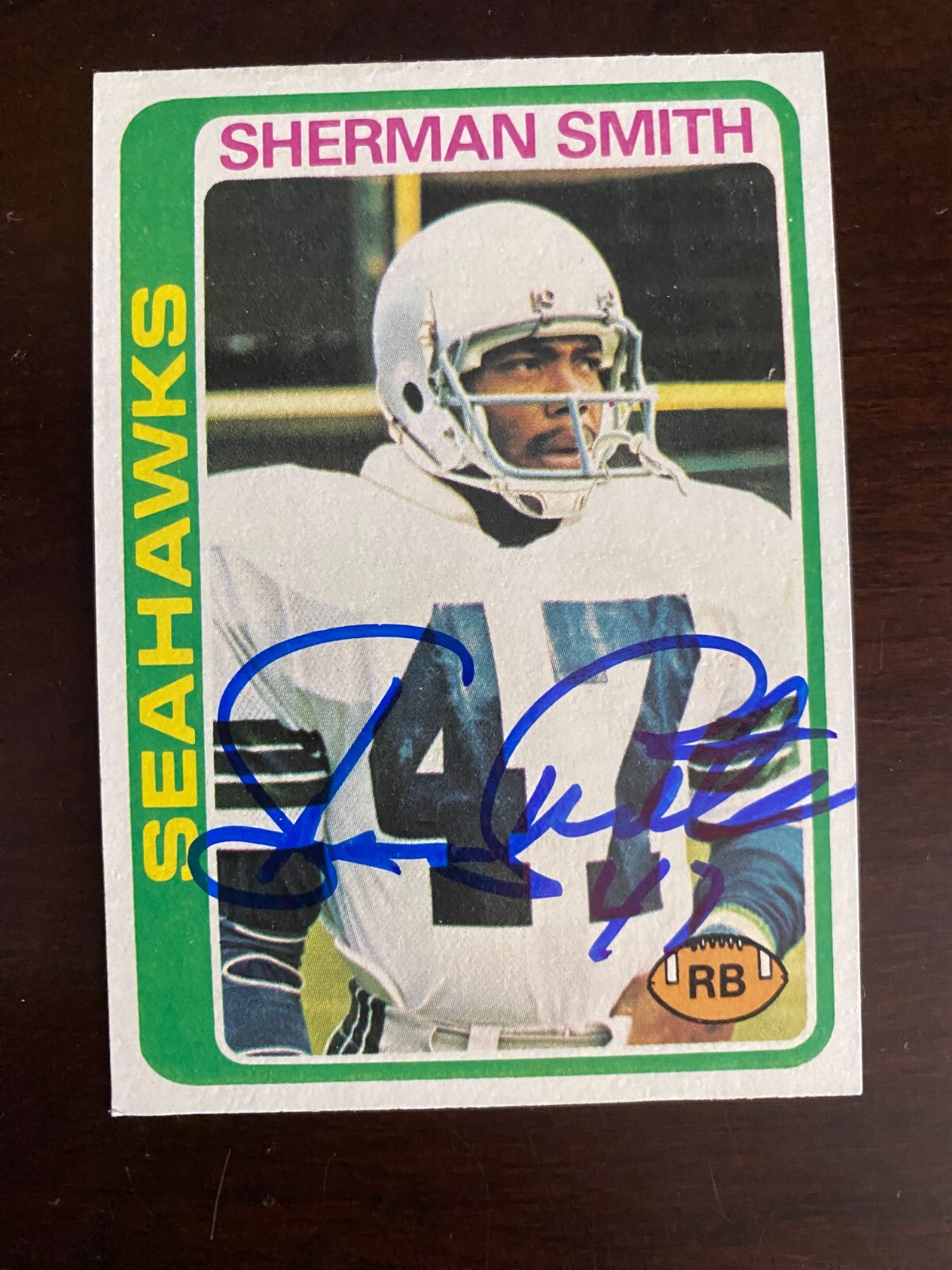 Sherman Smith Signed SEATTLE SEAHAWKS Card 1978 Topps | eBay