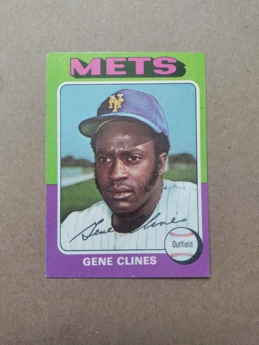 1975 TOPPS BASEBALL SET 575 GENE CLINE NEW YORK METS NM free shipping ...