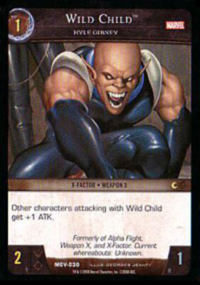 VS System: Wild Child, Kyle Gibney - Foil [Played] Marvel Evolution TCG CCG Clas | eBay