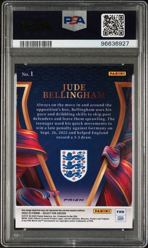 Jude Bellingham PSA 10 2022-23 Panini Select FIFA Visionary England ...