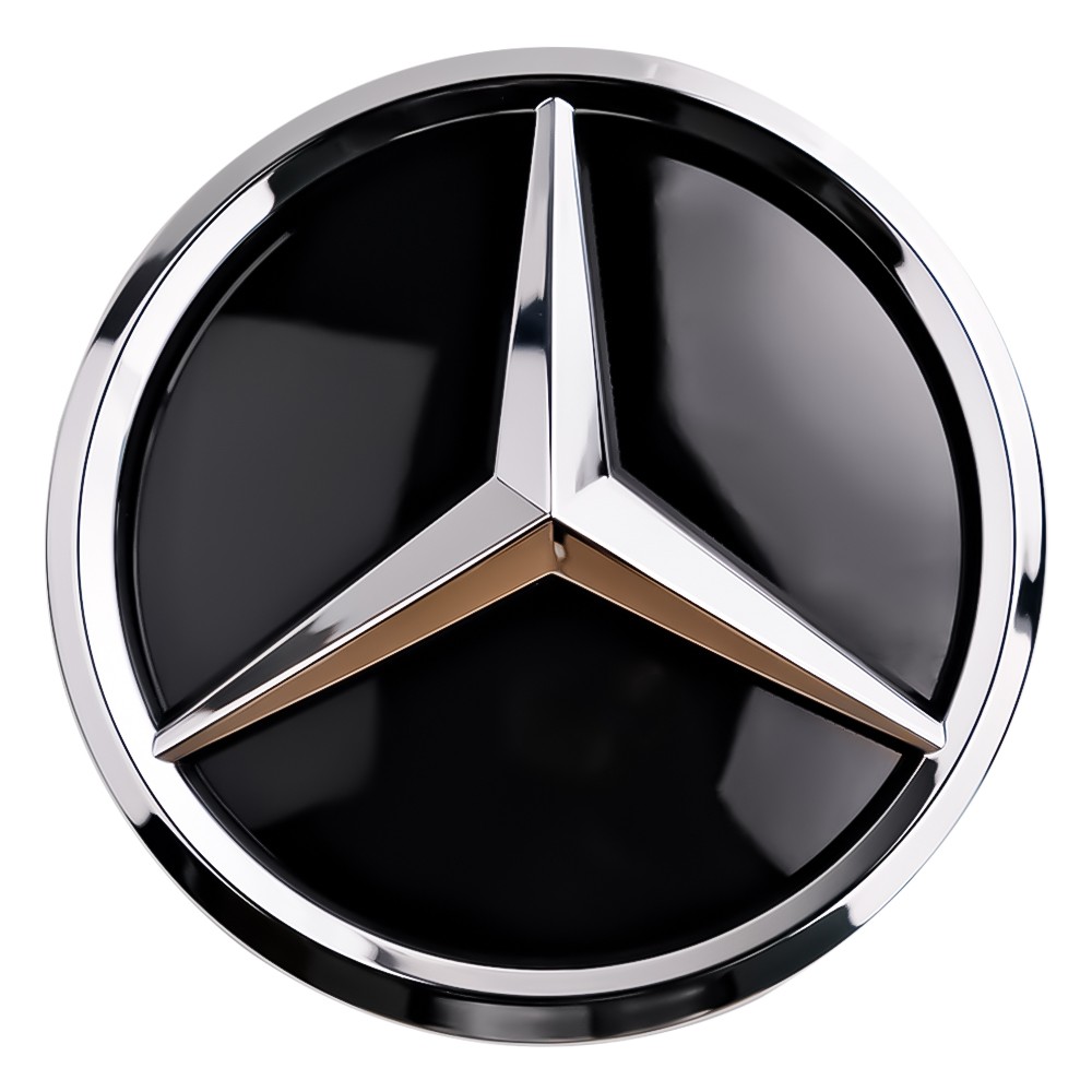 Front Grille 3D Star Emblem SILVER Fit For Mercedes Benz C300 C-class ...