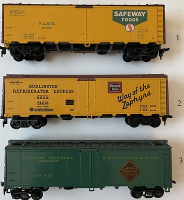 Vintage HO Athearn NADX 6522 , BREX 74219 AND REX 6101 Refrigerator 40 ...